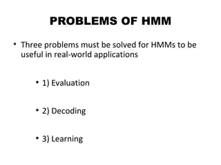 HMM (Hidden Markov Model) | PPT