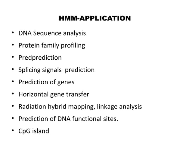 HMM (Hidden Markov Model) | PPT