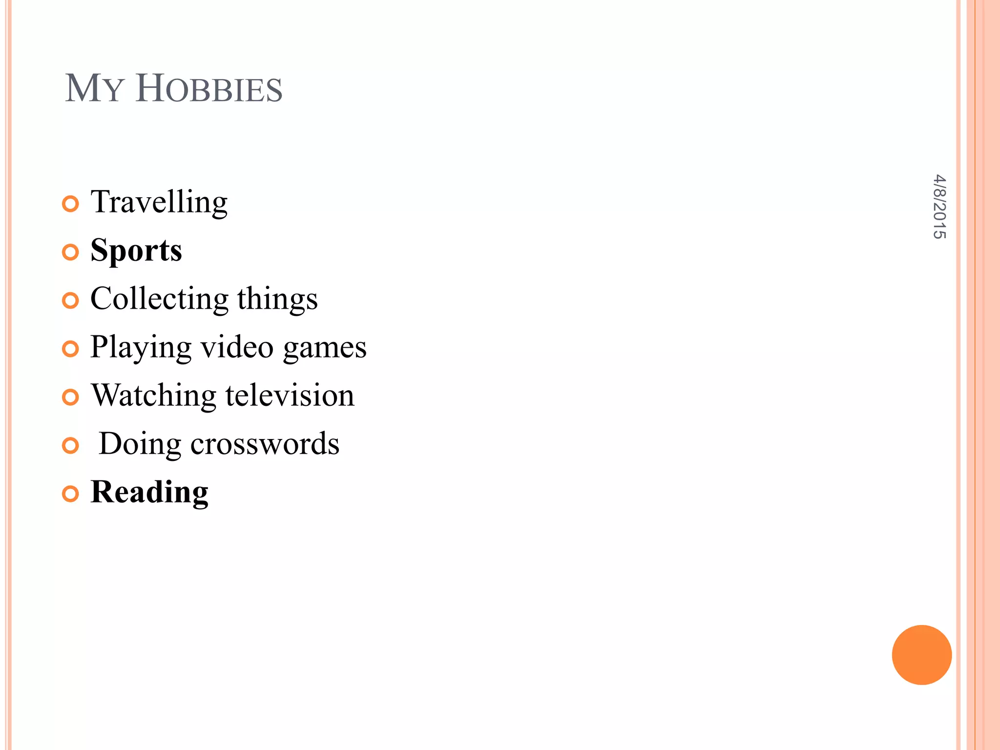 My hobbies | PPTX
