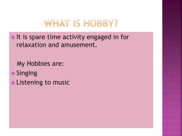 My hobby | PPT