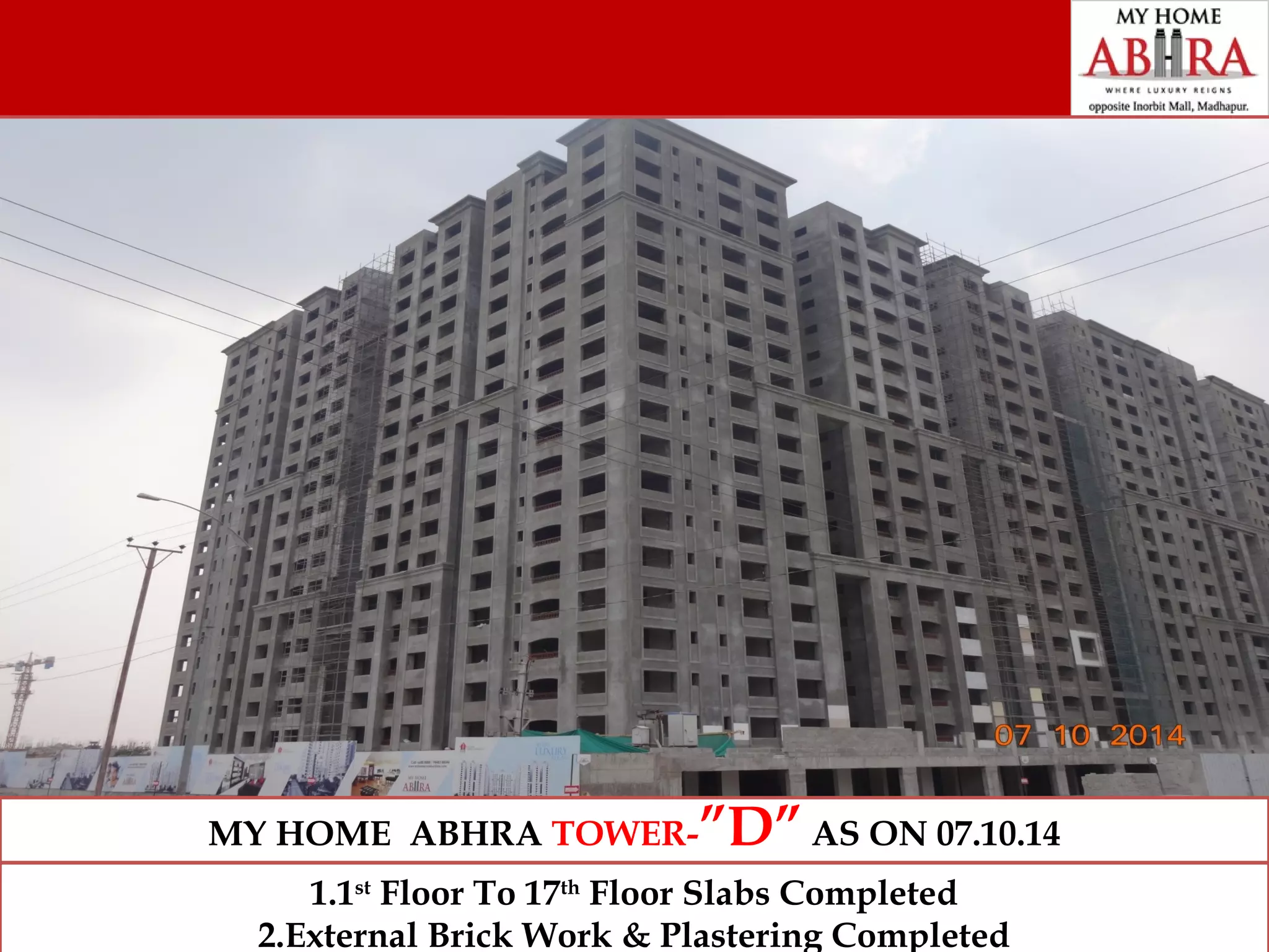 My home abhra status report as on 7th oct,2014 | PPT | Civil Engineering Industry | Industries