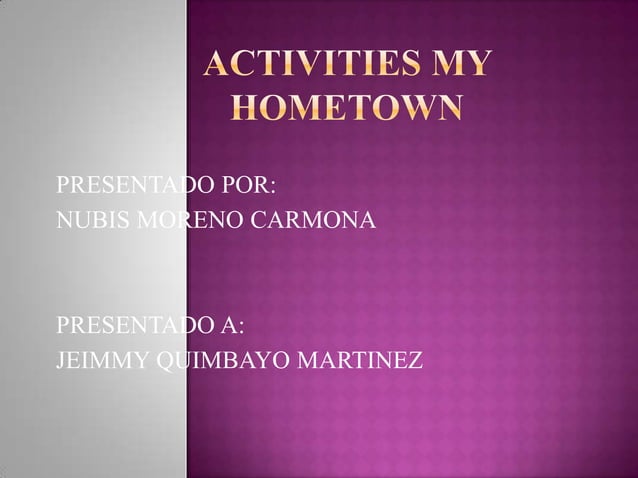My hometown | PPTX