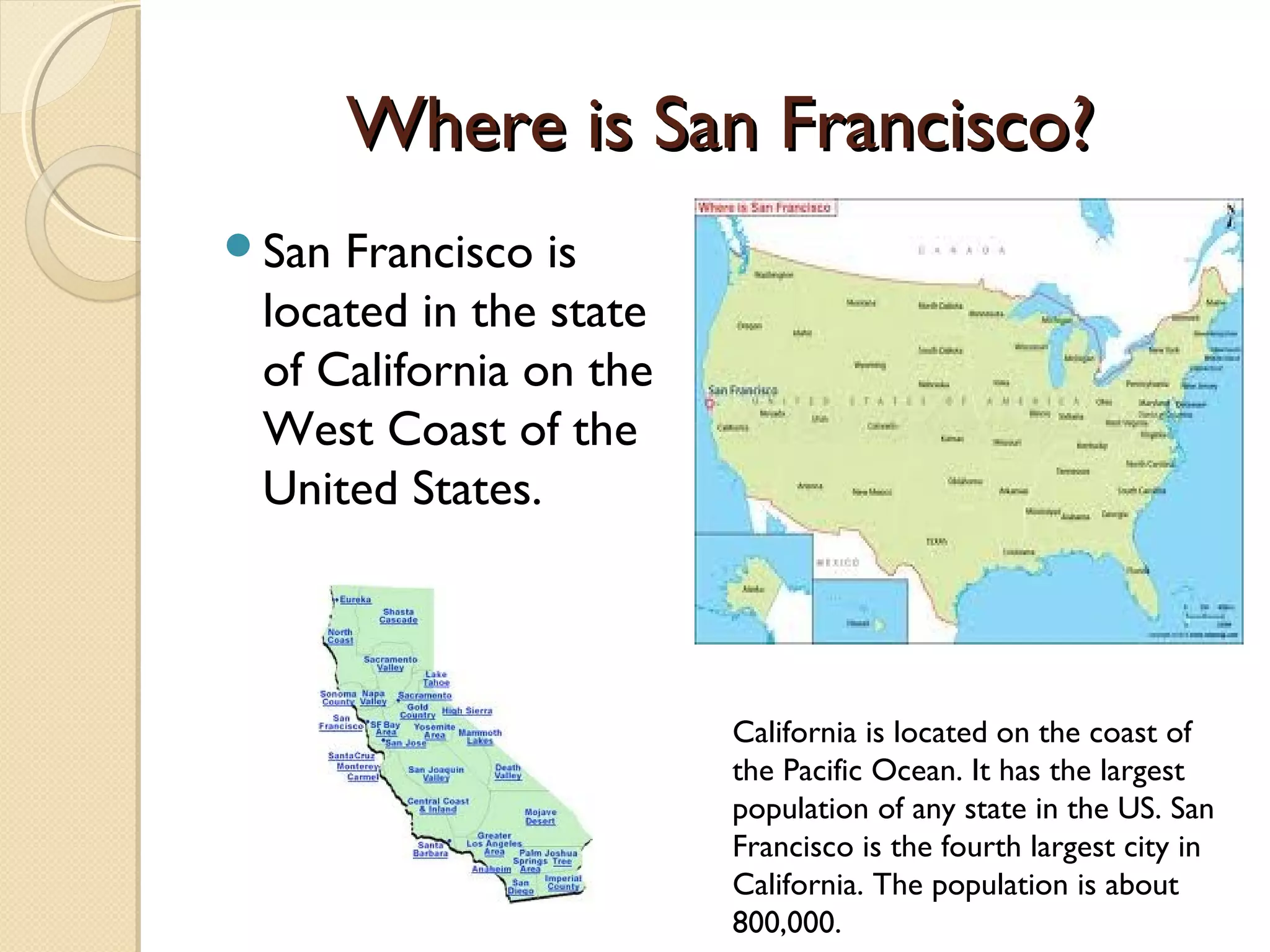 The city of San Francisco | PPT