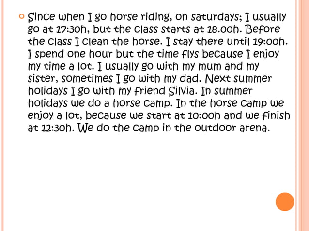 My Horse Riding Class | PPT