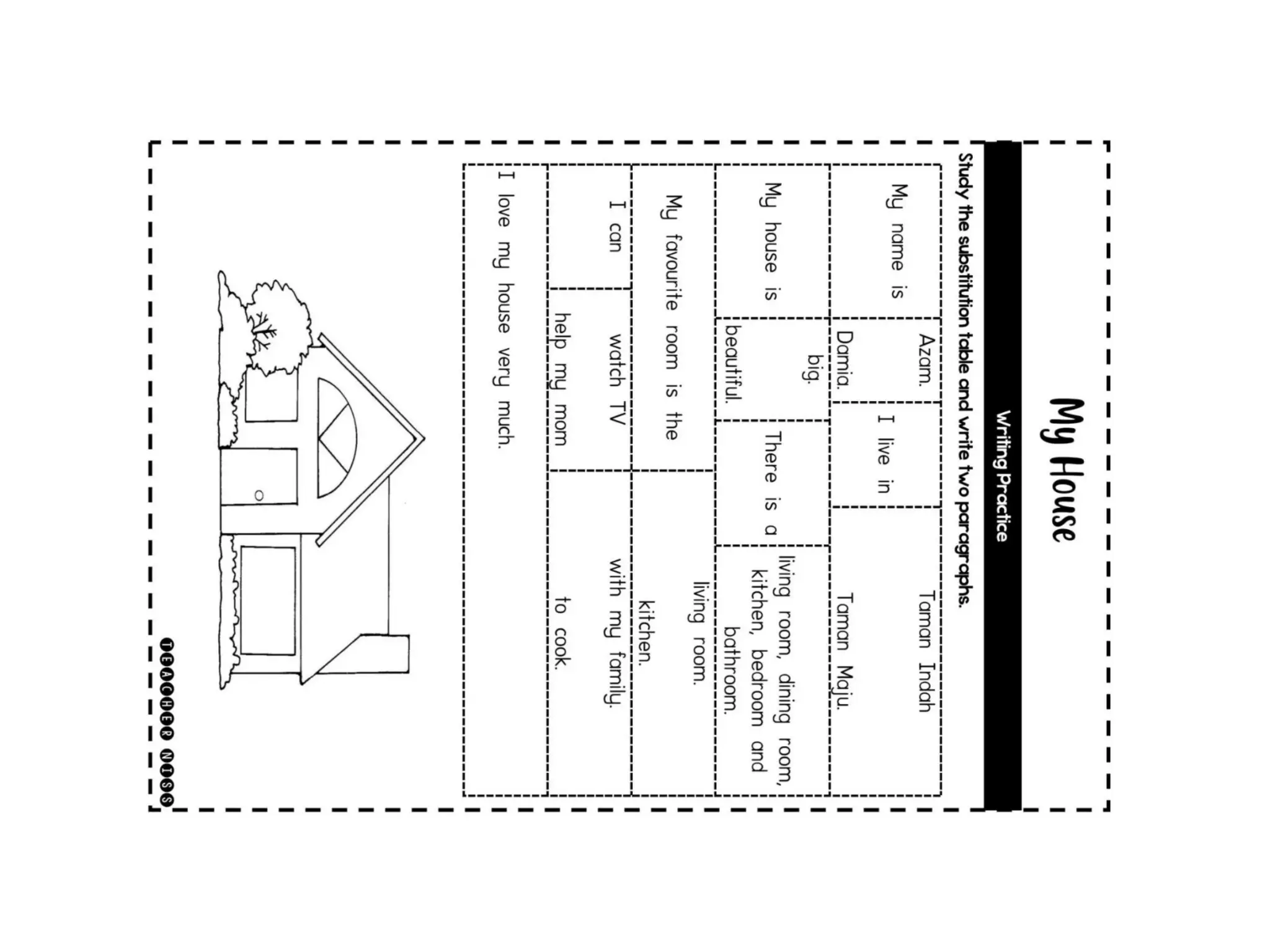 My house reading comprehension year 1 pbd | PPTX