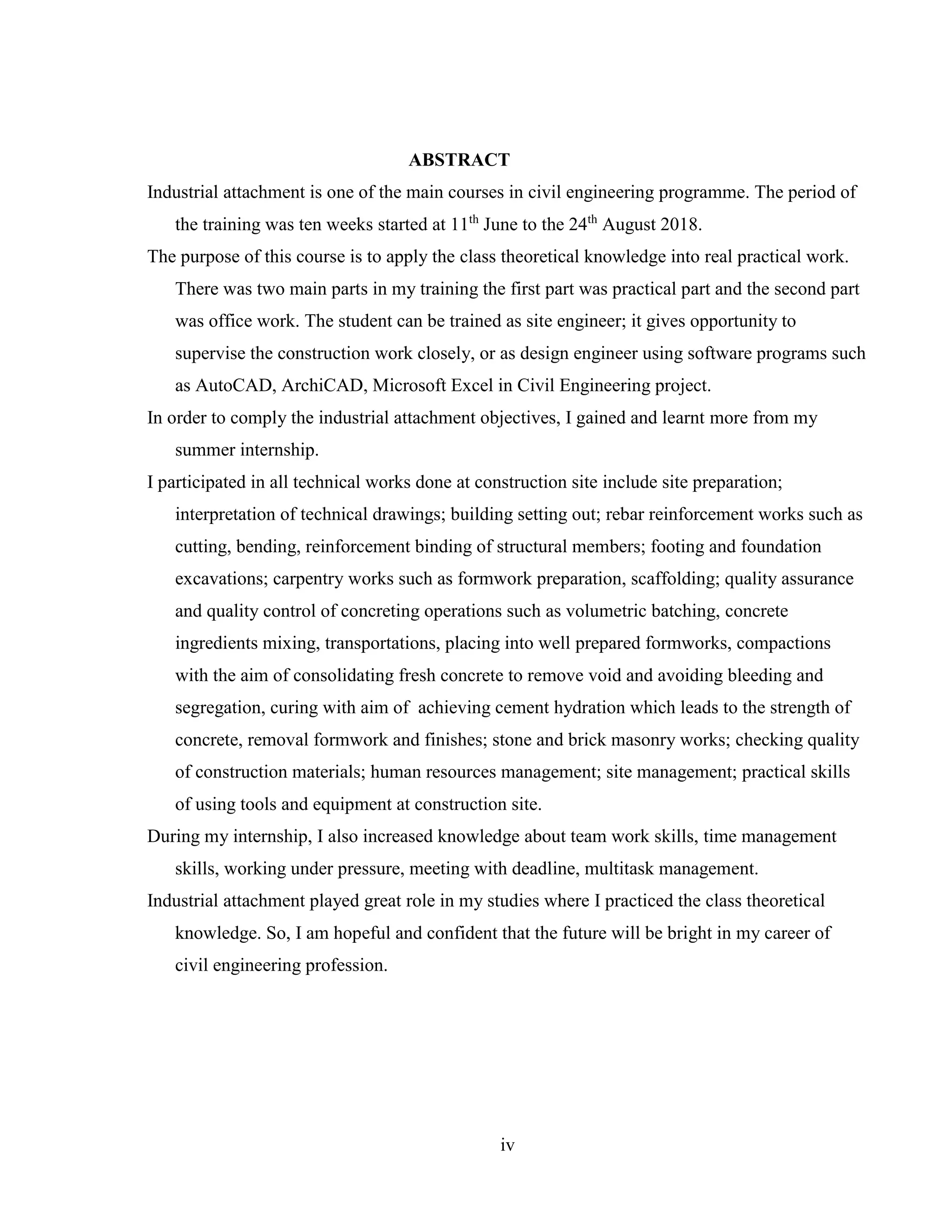 INDUSTRIAL ATTACHMENT REPORT By Innocent Nsengimana | PDF