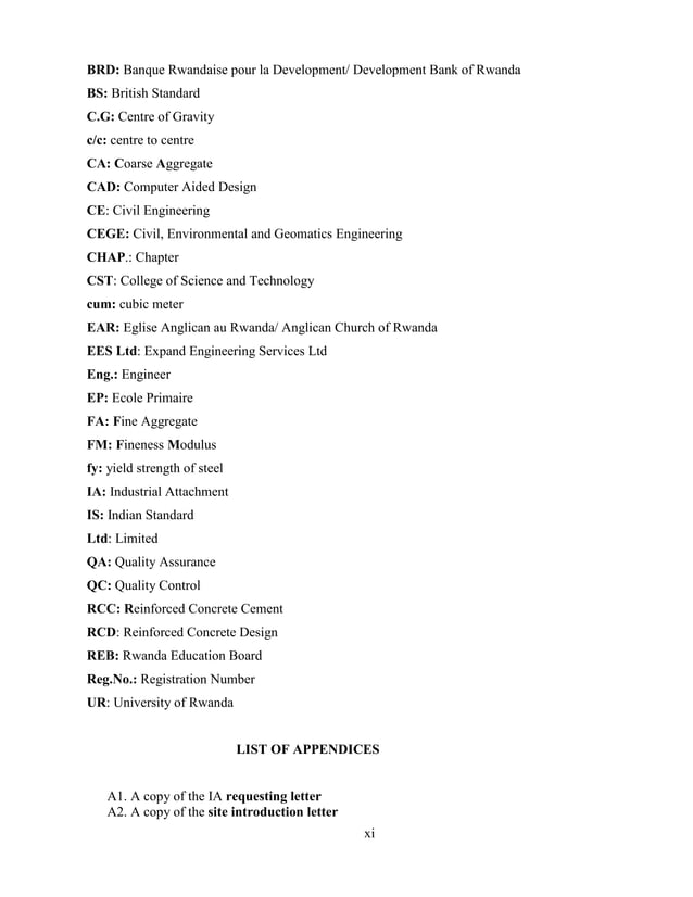 INDUSTRIAL ATTACHMENT REPORT By Innocent Nsengimana | PDF | Civil ...