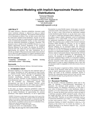 Document Modeling with Implicit Approximate Posterior Distributions | PDF