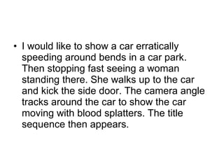 My ideas for thriller clip | PPT