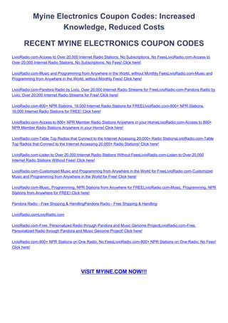 Myine electronics coupon | PDF