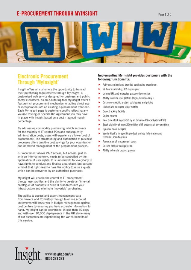 My Insight eProcurement | PDF