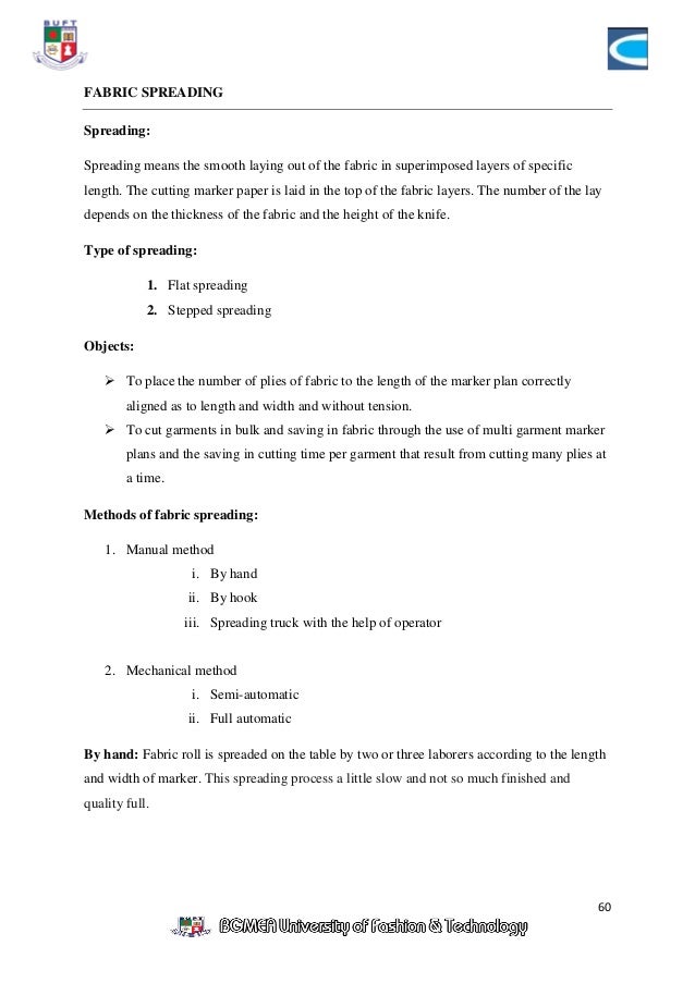 Textile internship report