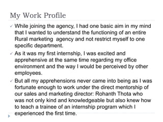 My internship experience | PPTX