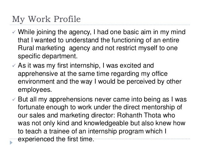 My Internship Experience