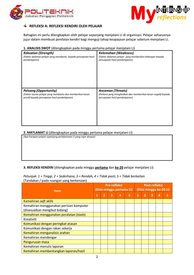 My Internship Reflection(Latihan Industri) | PDF