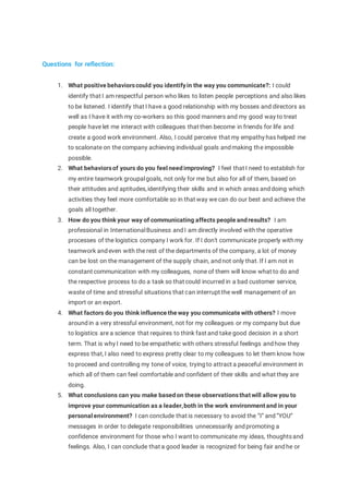 My interpersonal communication plan | PDF