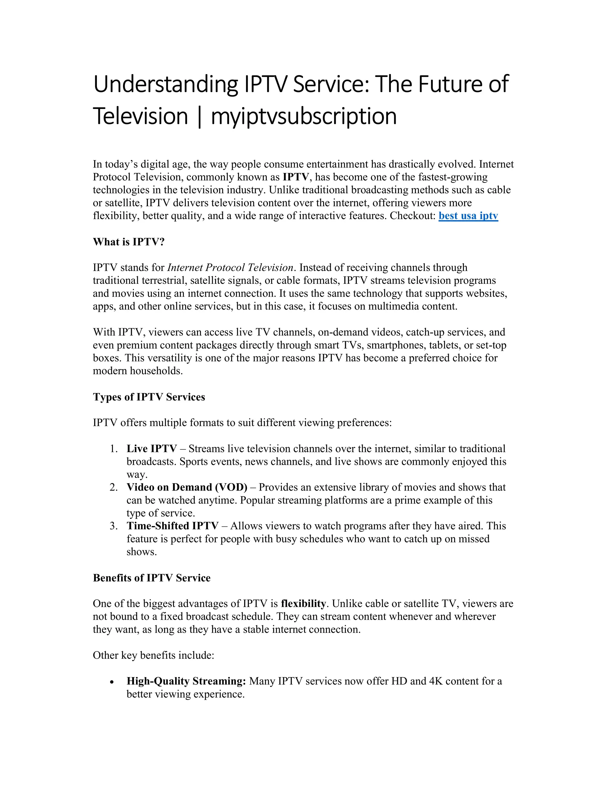 Understanding IPTV Service: The Future of Television ...