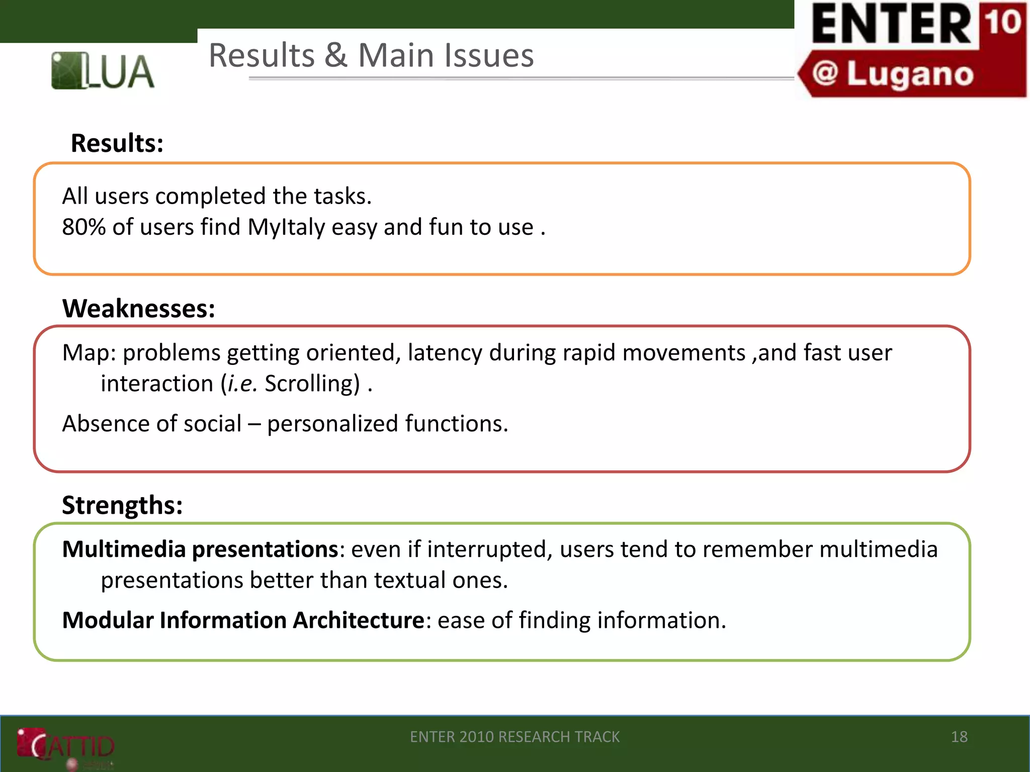 My Italy:Design and usability evaluation of an M-Tourism prototype ...
