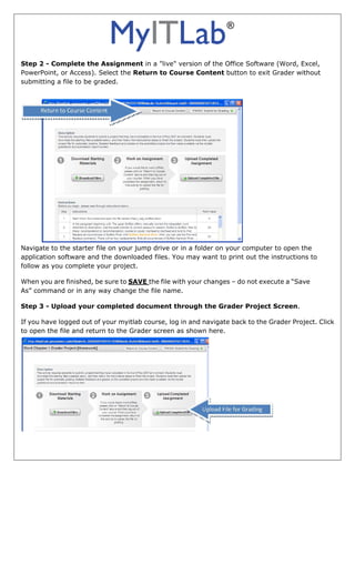 MyITLab: Using Grader | PDF | Homework and Study | Education
