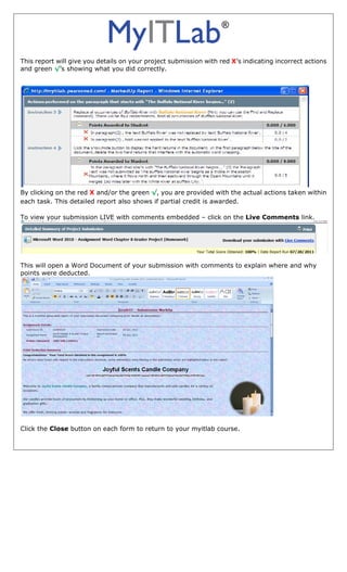 MyITLab: Using Grader | PDF | Homework and Study | Education