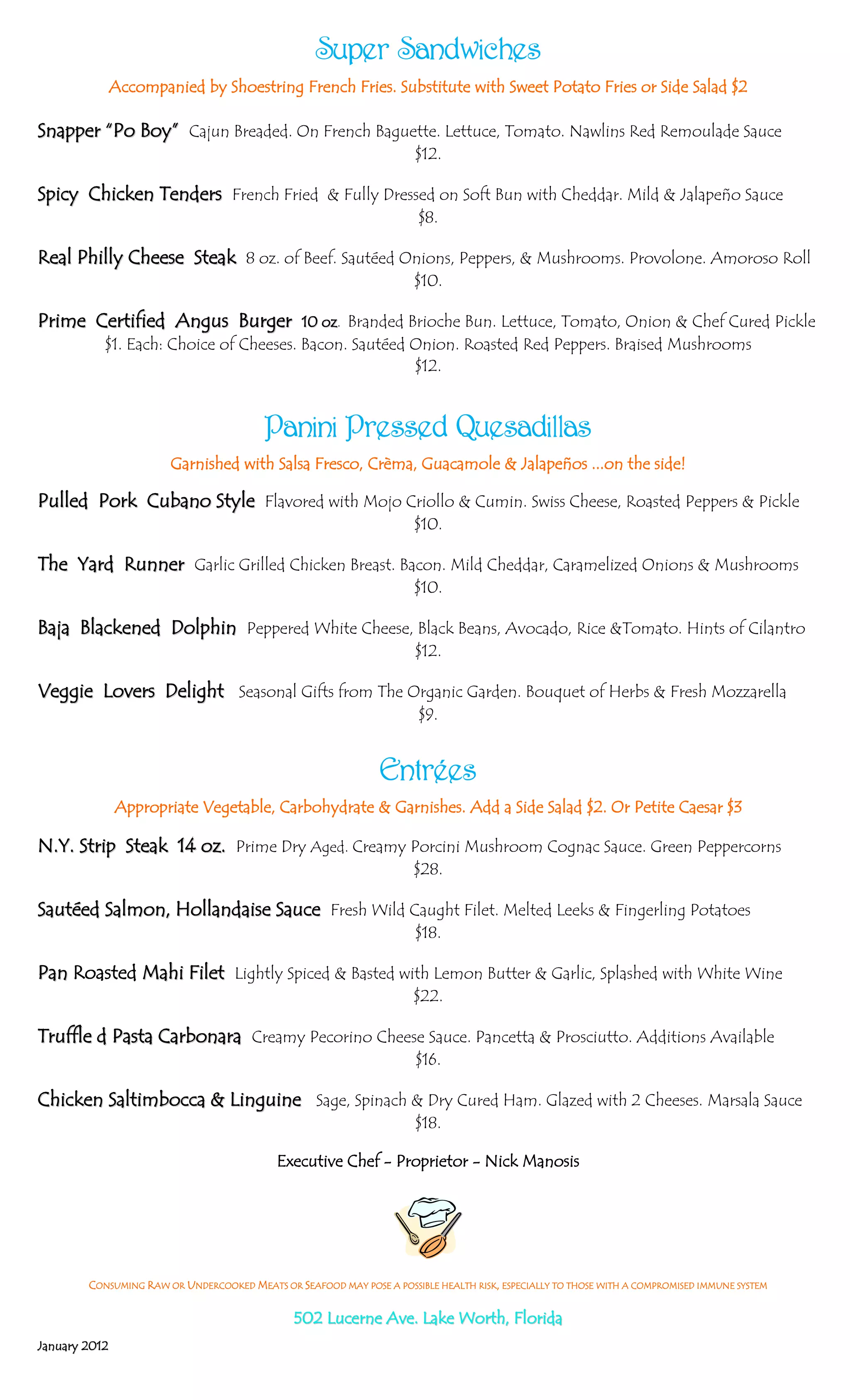 Gastropub Food Menu | PDF