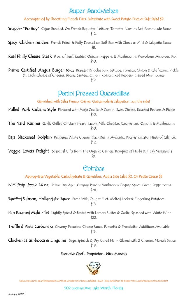 Gastropub Food Menu | PDF | Bars & Restaurants | Attractions