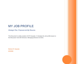My Job Profile | DOCX
