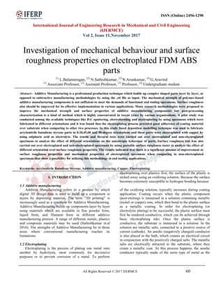 Investigation of mechanical properties and surface roughness properties ...