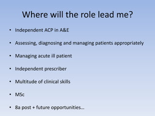 Becoming a trainee advanced clinical practitoner - Darran Miller | PPT