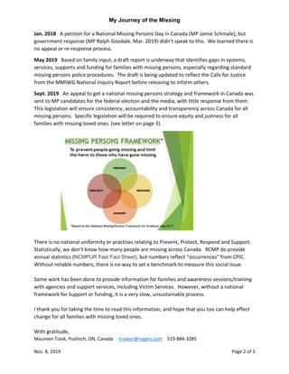My Journey of the Missing | PDF