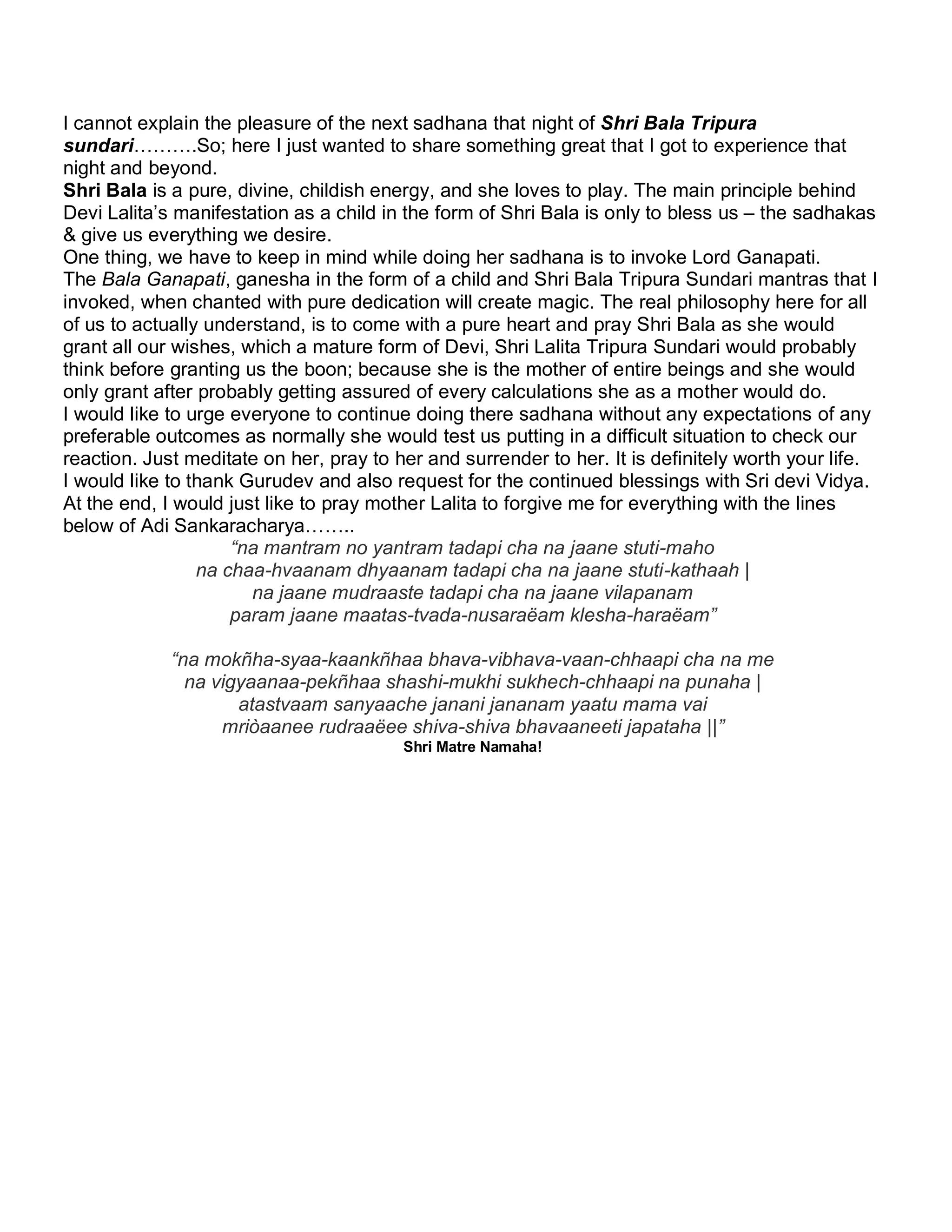 My journey to sri vidya sadhana-The experience-by Sushil | PDF