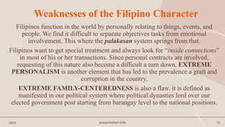 Developing a Filipino Identity: Values, Traits, Community and ...