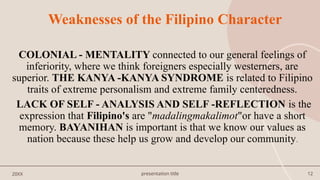 Developing a Filipino Identity: Values, Traits, Community and ...