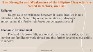 Developing a Filipino Identity: Values, Traits, Community and ...
