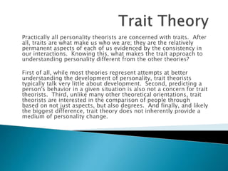 Trait Theory Of Personality