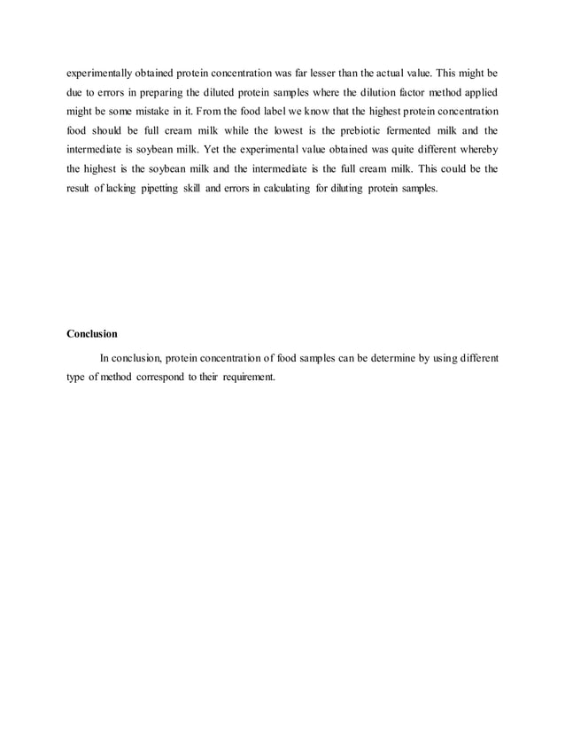 Practical 3 Quantitative determination of protein concentration using spectrophotometry | DOCX ...