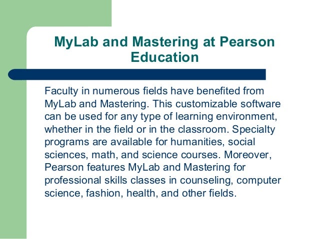 Pearson education my lab master - cheflasem