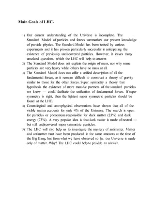 Project report on LHC " Large Hadron Collider " Machine | PDF