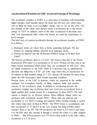 Project report on LHC " Large Hadron Collider " Machine | PDF
