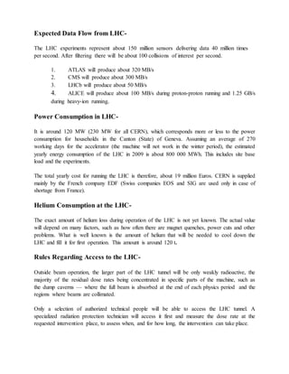 Project report on LHC " Large Hadron Collider " Machine | PDF