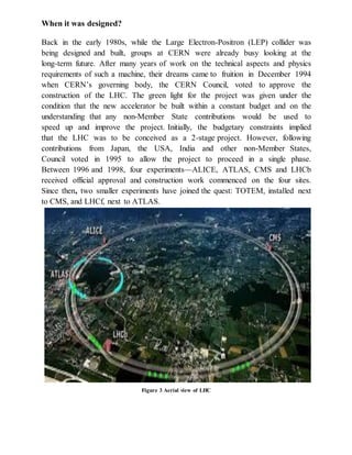 Project report on LHC " Large Hadron Collider " Machine | PDF