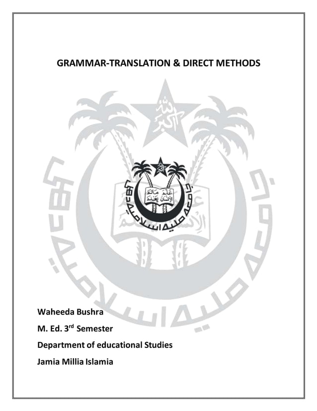 Grammar Translation And Direct Methods Pdf