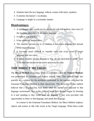 Grammar-Translation & Direct Methods | PDF