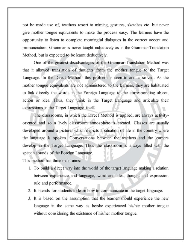 Grammar-Translation & Direct Methods | PDF