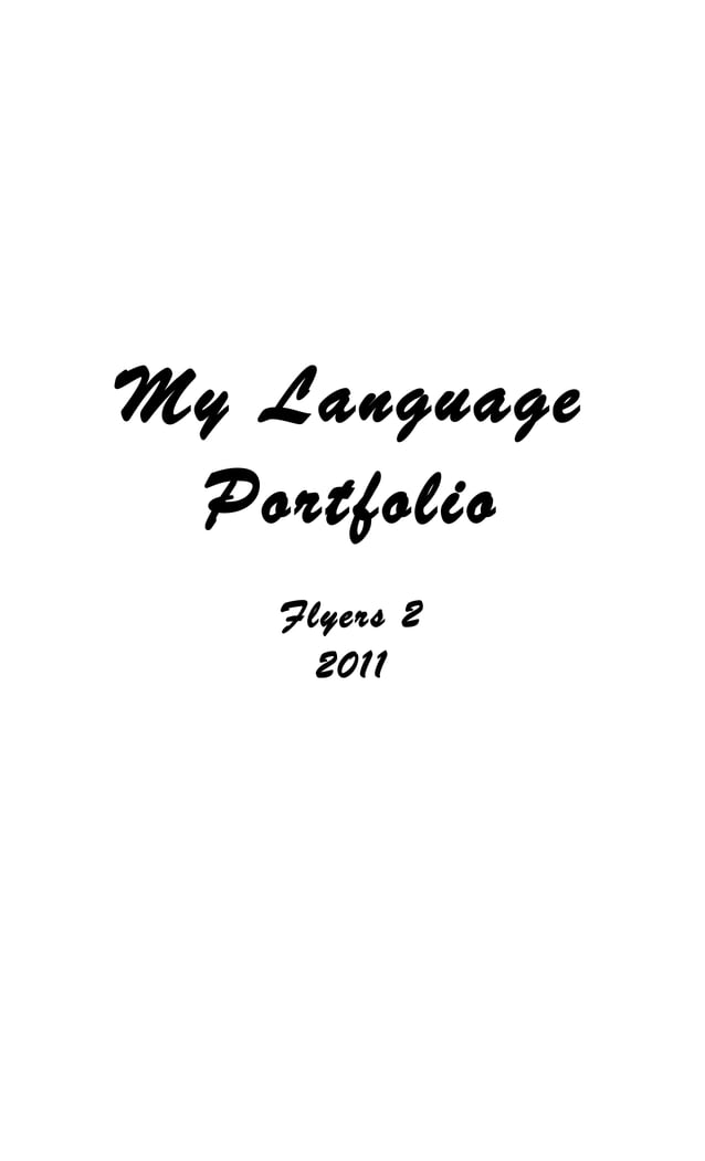 My language portfolio | PDF