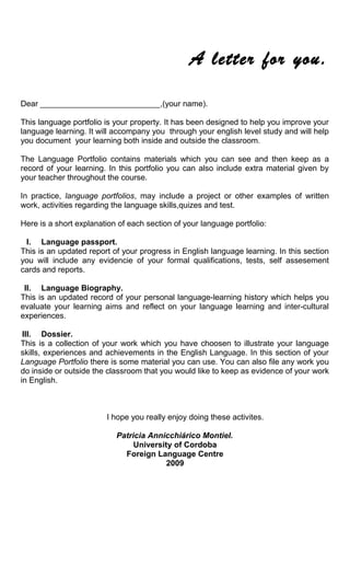 My language portfolio | DOC