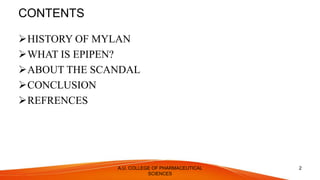 Mylan's epipen pricing scandal | PPT