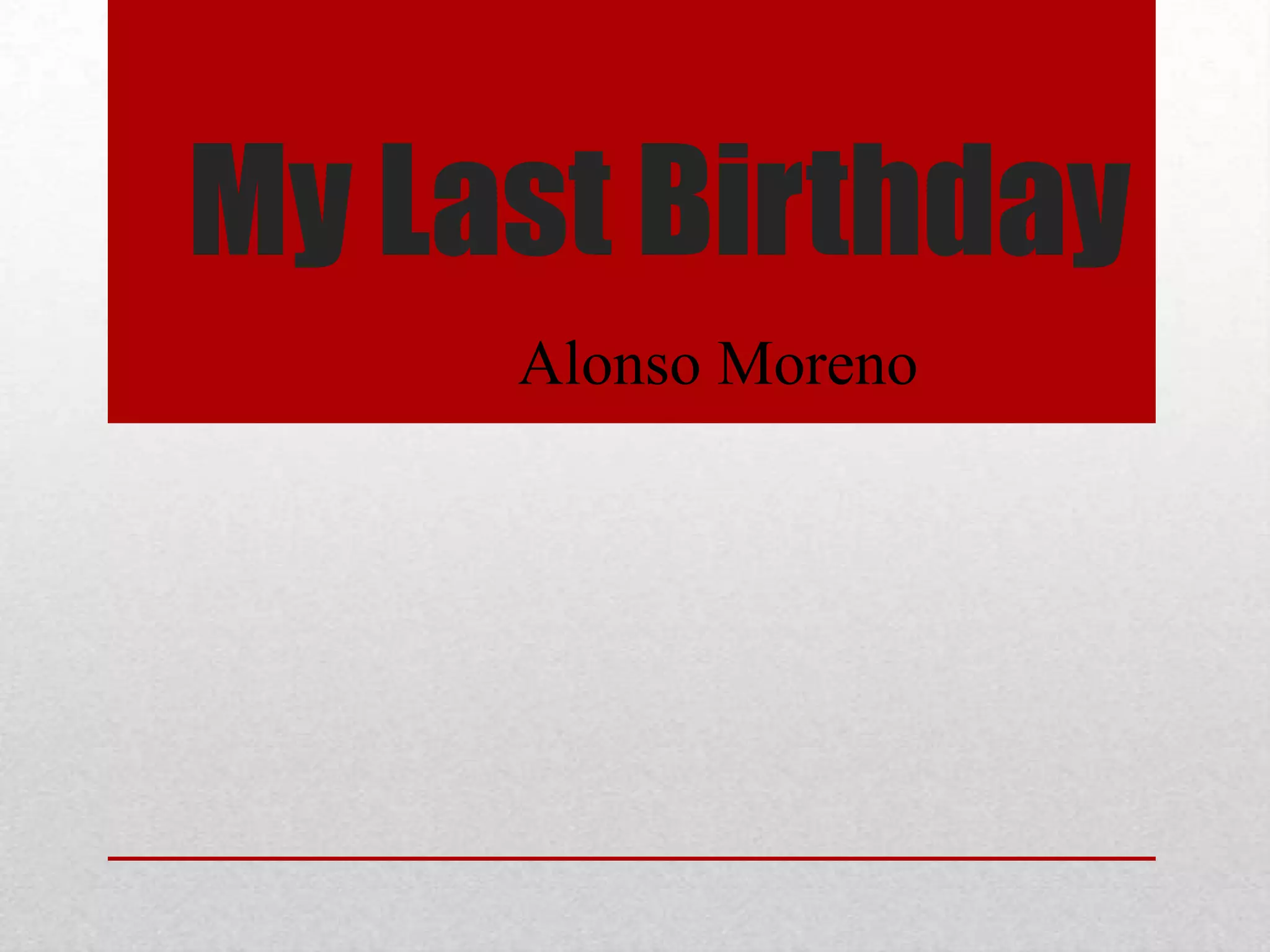 My last birthday | PPTX