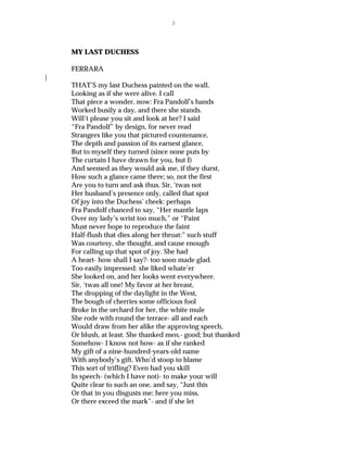 My last duchess | PDF