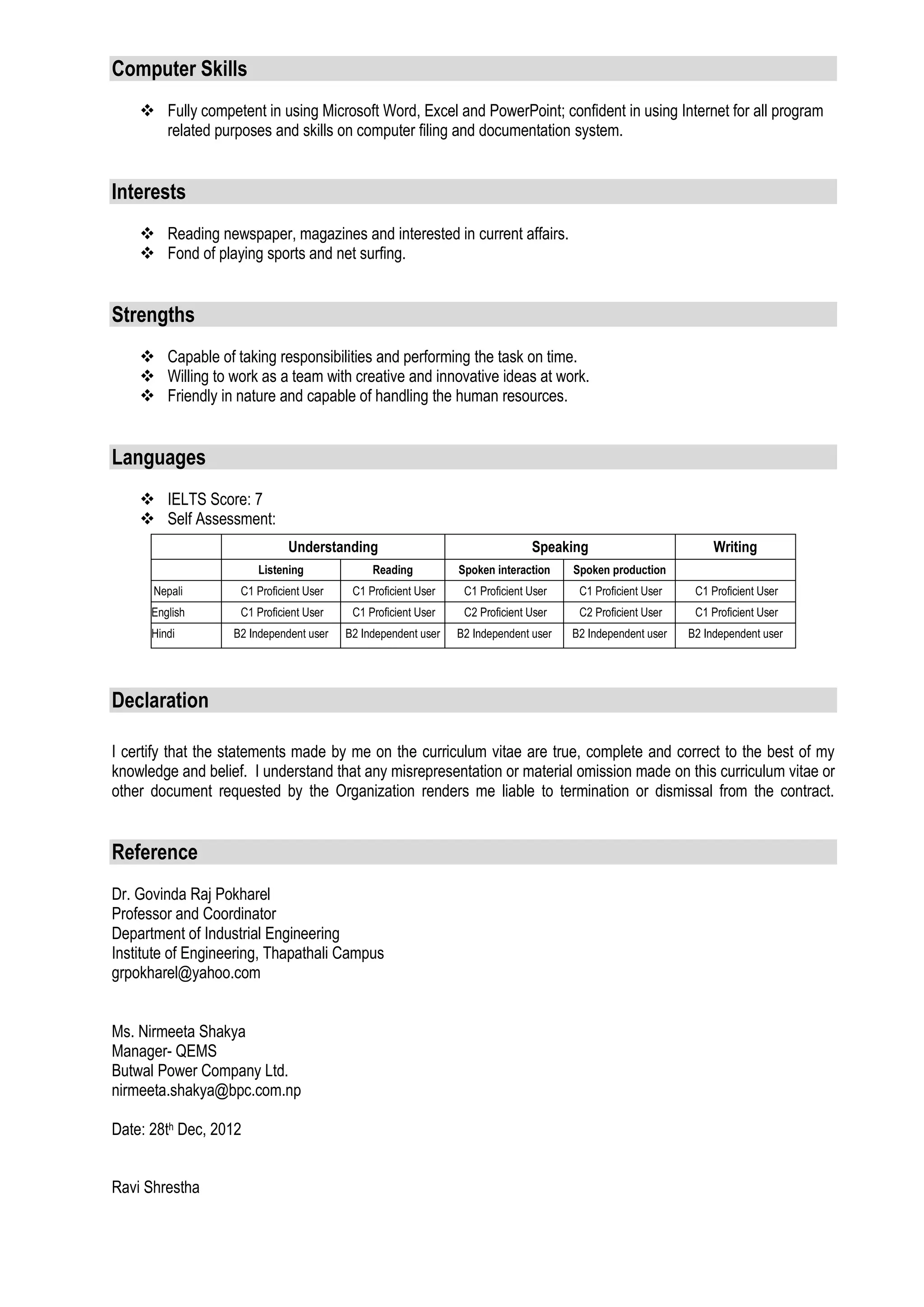 My latest cv | DOCX
